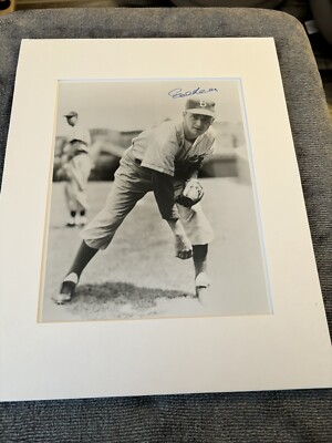 Ed Roebuck Brooklyn Dodgers Matted Autographed 8 x 10 Photo. (11x14Mat ...