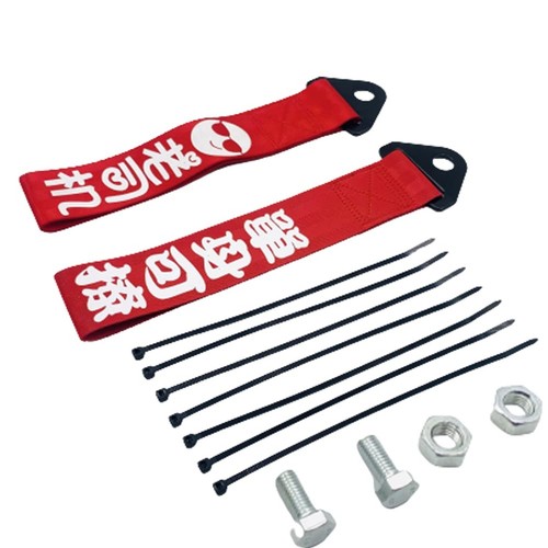 2 Pieces Car Racing JDM Tow Strap High-Strength Nylon Towing Rope ...
