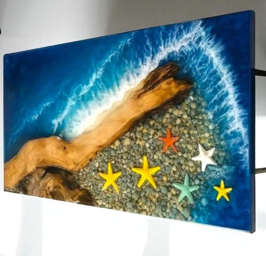 Resin Rock Epoxy Table /Ocean Wave Dining Table / Buy Coffee Table Top ...