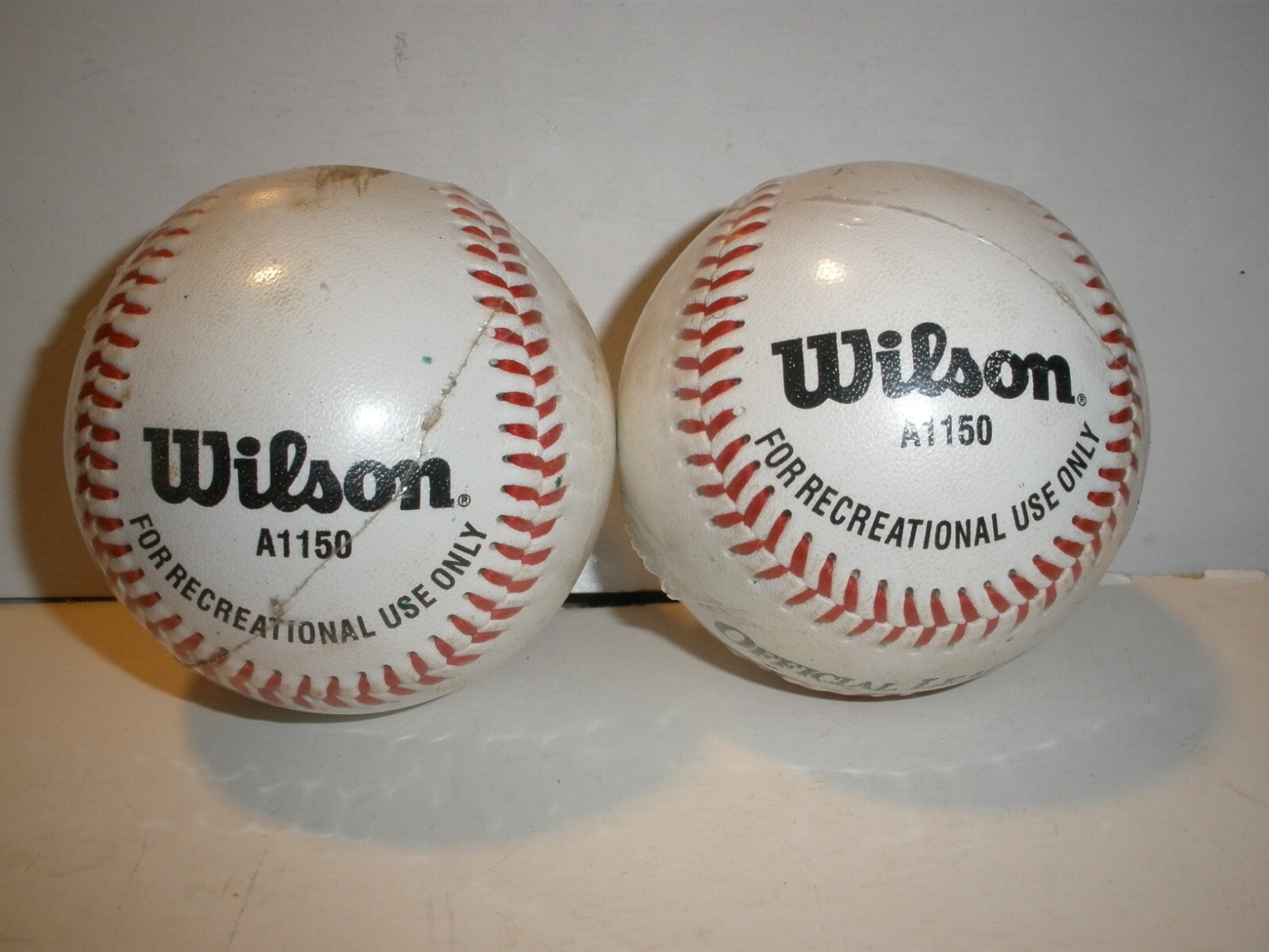 Lot of 2 NEW Wilson A1150 Official League Baseballs (N18) | eBay