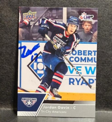 2022-23 Upper Deck CHL Hockey Jordan Gavin Auto Signed IP 2025 NHL ...