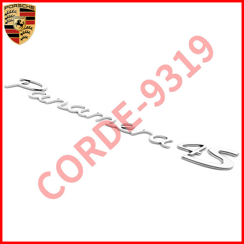 New Chrome Porsche Look Panamera 4S Letters Rear Badge Emblem Look Deck ...