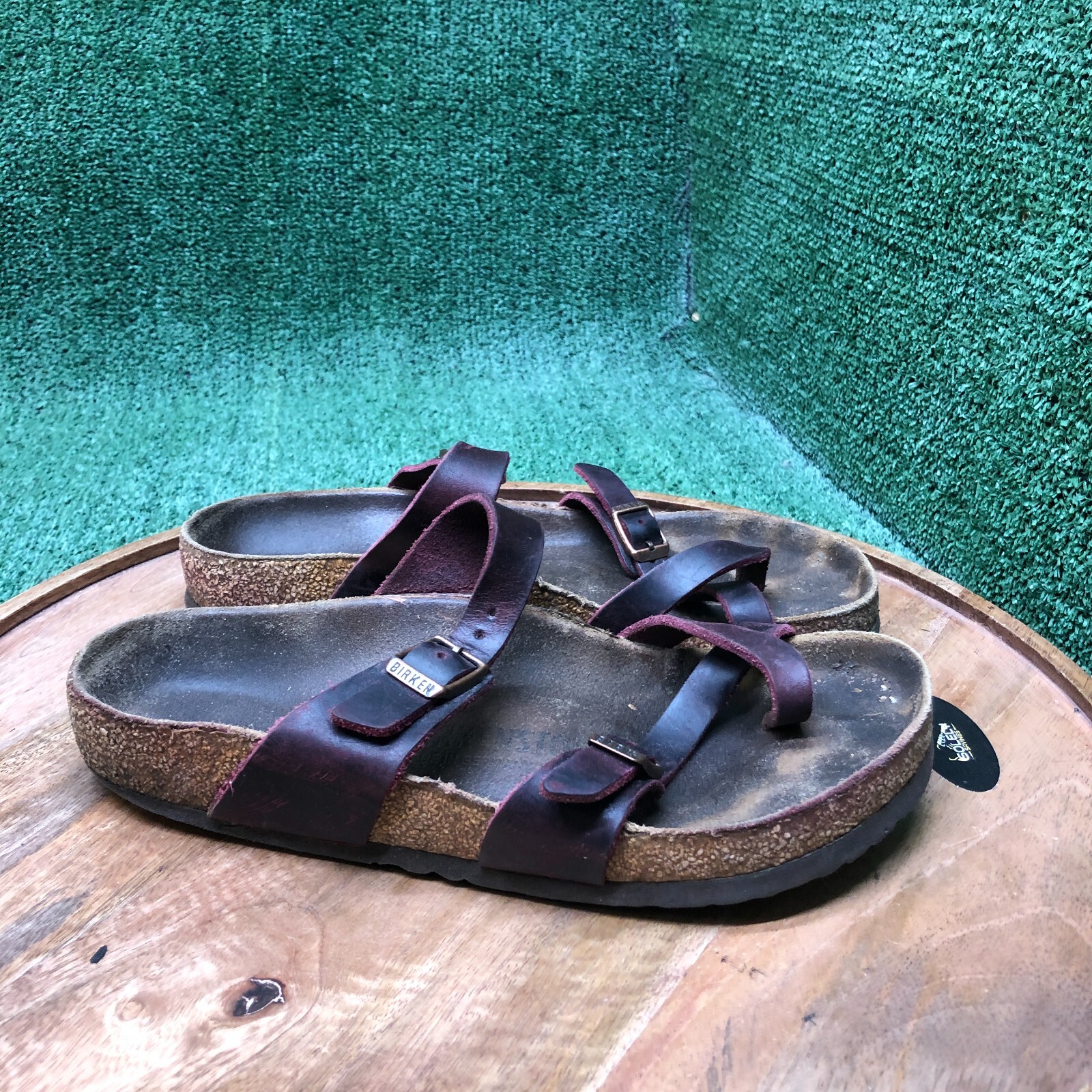 Birkenstock Women Mayari Red Oiled Leather Toe Loop S… - Gem