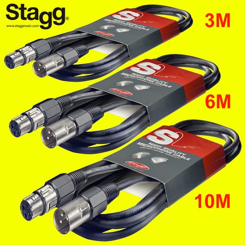 Stagg Microphone Mic Cable SMC 3, 6, 10 Meter XLR Male XLR Female ...
