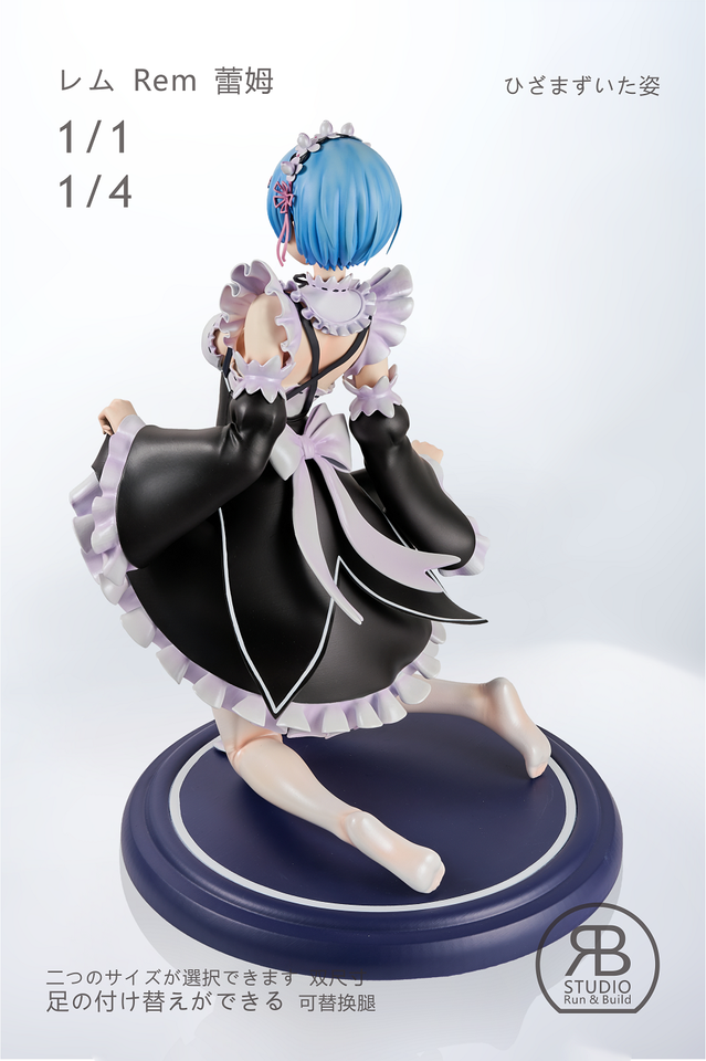 【In-Stock】 Re: Re Zero Rem 1/4 Two Poses Maid Outfit Costume GK Statue ...