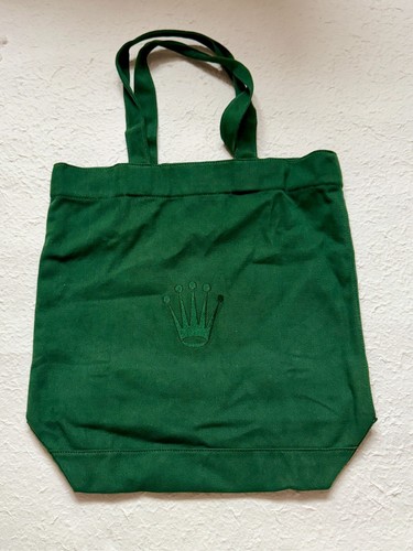 Last One ! Rolex Canvas Tote Bag Shopper Emerald Green | Genuine VIP ...