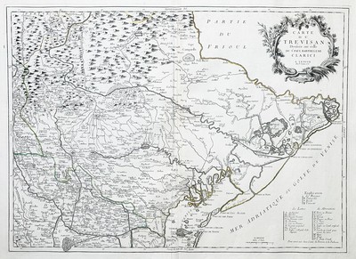 Treviso Venezia Castelfranco Veneto Italia Italy Carta Map Karte ...