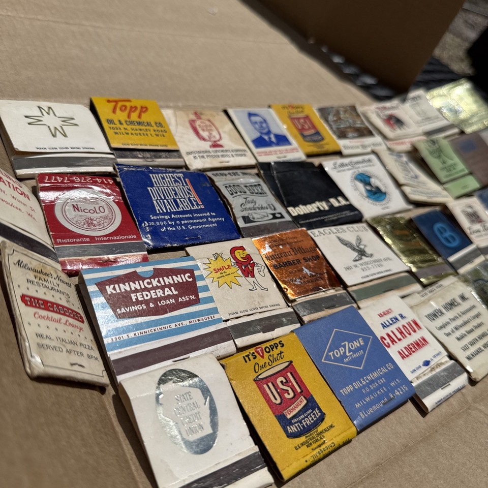Vintage Matchbooks Lot 38 Milwaukee Wisconsin Businesses Matchbook New ...