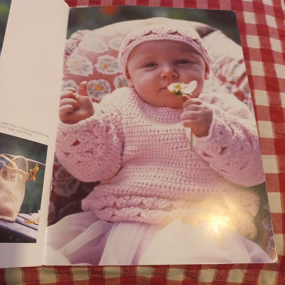 😇 Patons 1304 Sugar Fairies Baby Girls Knitting Crochet Pattern Book 4 ...