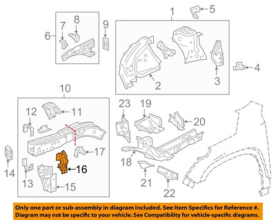 GM OEM 17-23 Acadia Fender Structural Components Rails-Extension ...