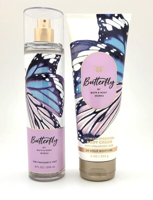 Bath and Body Works "BUTTERFLY " Fragrance Mist & Body Cream Set ! NEW ...