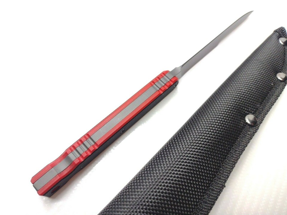 Slim Design Self Defense Spike Shiv Full Tang Fixed Blade Knife G10 ...