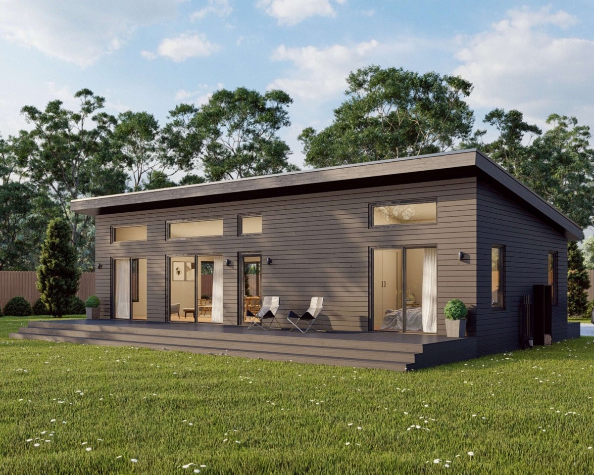 Cabin Open Floor Plan Modern Cabin House, 20' X 44', 880 Sq Ft, Tiny