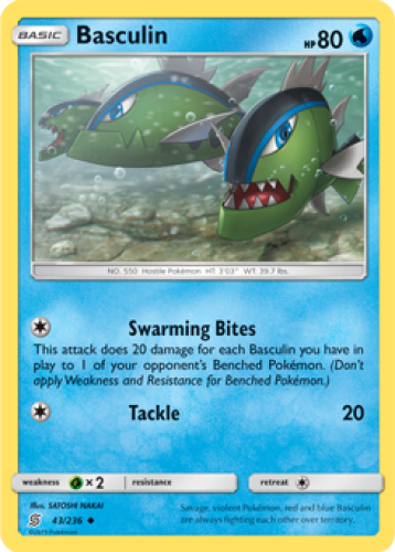 1x Basculin 43/236 Unified Minds Pokemon TCG Card LP | eBay