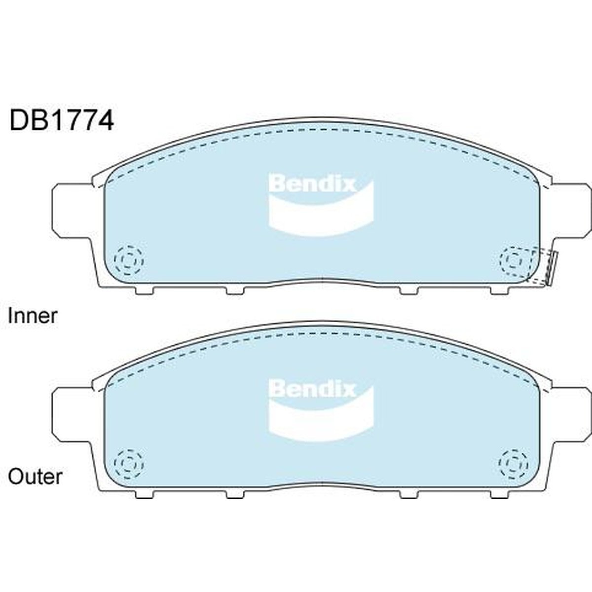 Bendix 4x4 Brake Pad Set Front DB1774 -4WD | eBay Australia