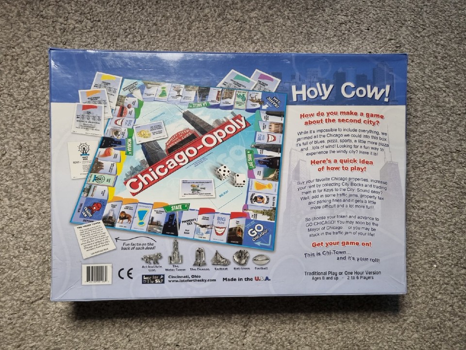 Chicago-Opoly Board Game By Late For the Sky, Made in USA, Rare, New ...