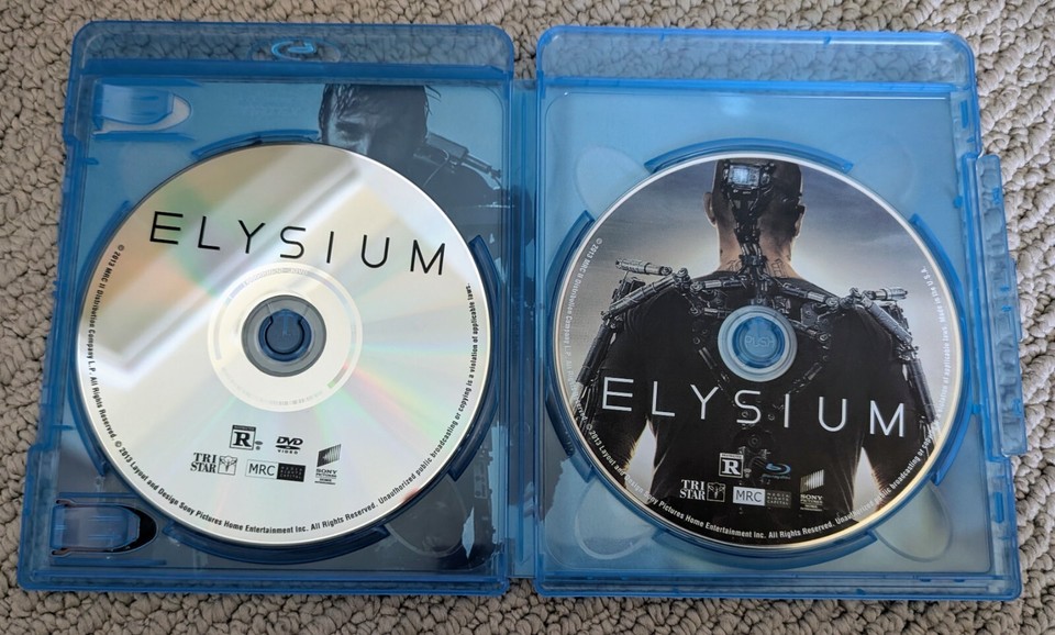 Elysium ( 2013 Film ) Starring Matt Damon - Like New Blu Ray & DVD Disc | eBay