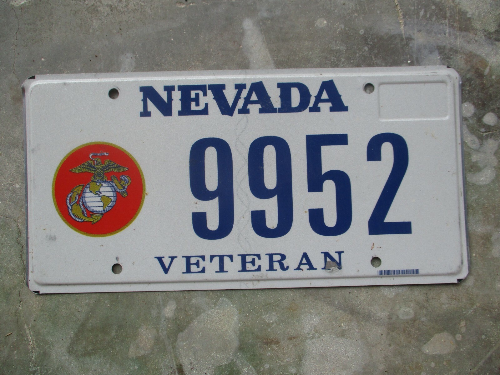 Nevada Marine Corps Veteran license plate # 9952 | eBay
