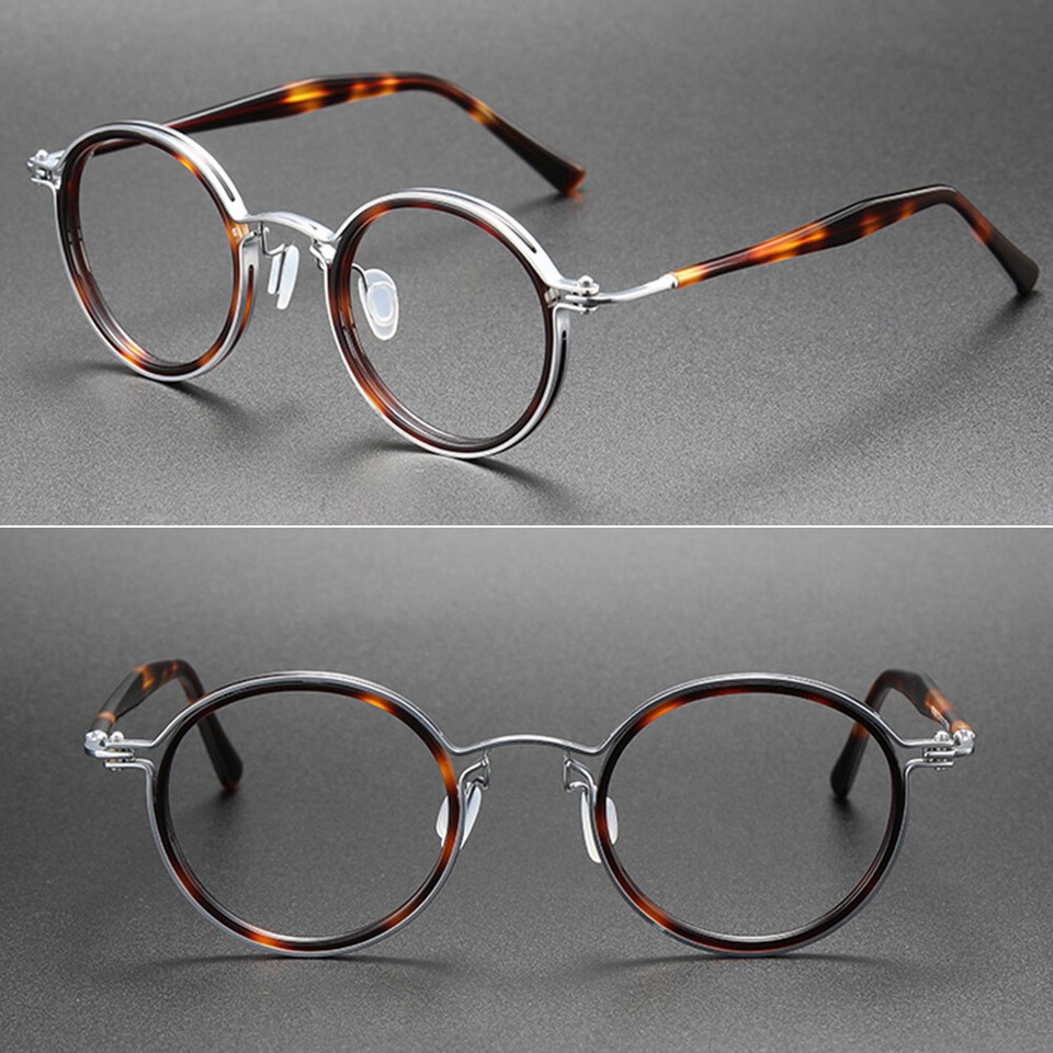 Vintage Round Eyeglasses Frame Men Women Metal Retro Light Spectacles ...