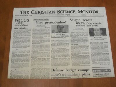 1968 FEB 2 THE CHRISTIAN SCIENCE MONITOR -VIET CONG ACHIEVE THEIR GOAL ...