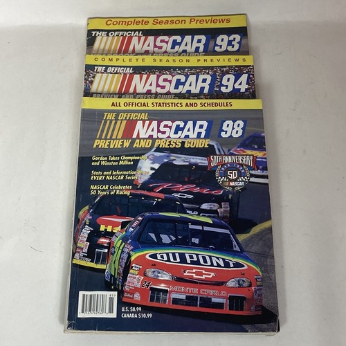 VTG Nascar Preview and Press Guide Magazine 1990s Stock Car Racing Lot ...