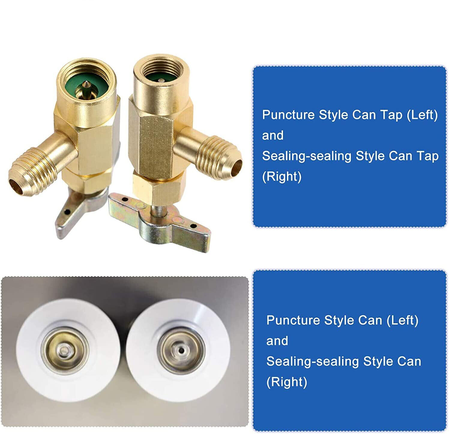 Self-Sealing A/C AC Can Tap Freon Puncture Style Tapper Adapter ...