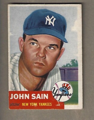 1953 TOPPS JOHNNY SAIN # 119 YANKEES | eBay