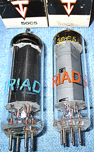 2 NOS Triad 50C5 Vacuum Tubes - Vintage 7-Watt Beam Power Audio - Made ...