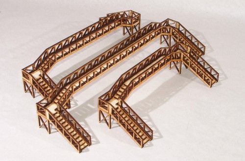 FB003 Platform Footbridge Four Track Span OO Gauge Model Laser Cut Kit ...