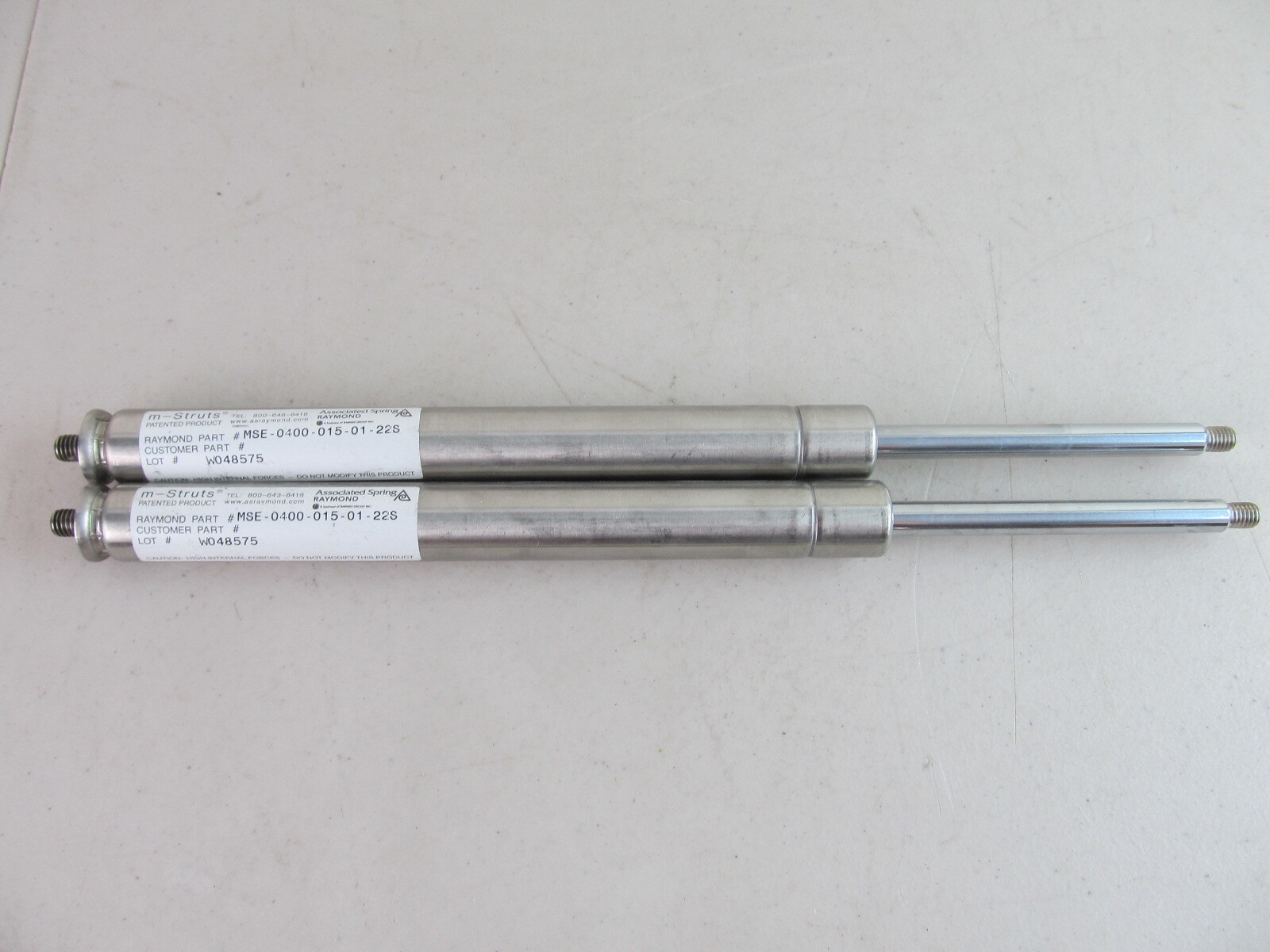 QTY=2 Associated Spring Raymond M-Struts MSE-0400-015-01-22S | eBay
