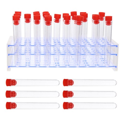Science Test Tube Holder Plastic Test Tubes Lids Test Tube Drying Rack ...