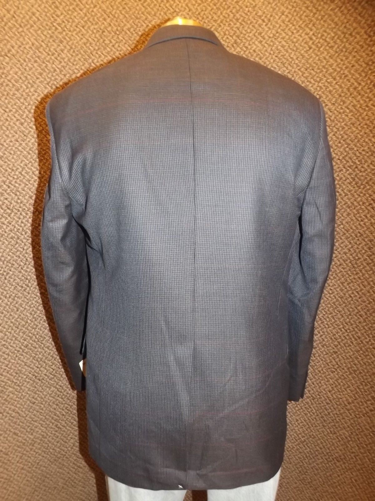 Classy! LaCrosse NEW Regent 38 Blue Grey Maroon Wool Blend Suit Jacket ...