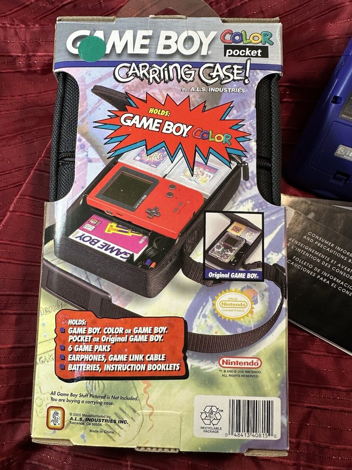 Game Boy Color / New Game Boy Color Carrying Case and Burger King toy ...