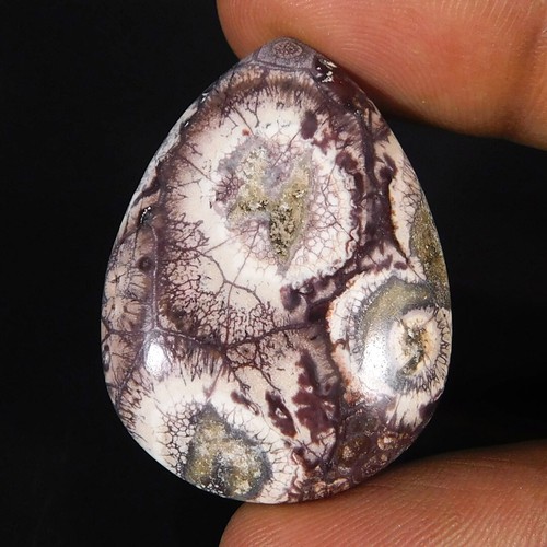 Natural Untreated Unique Bird Eye Jasper Pear Cabochon 36.85Cts. Loose ...