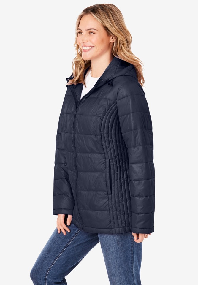 Woman Within Women's Plus Size Packable Puffer Jacket | eBay