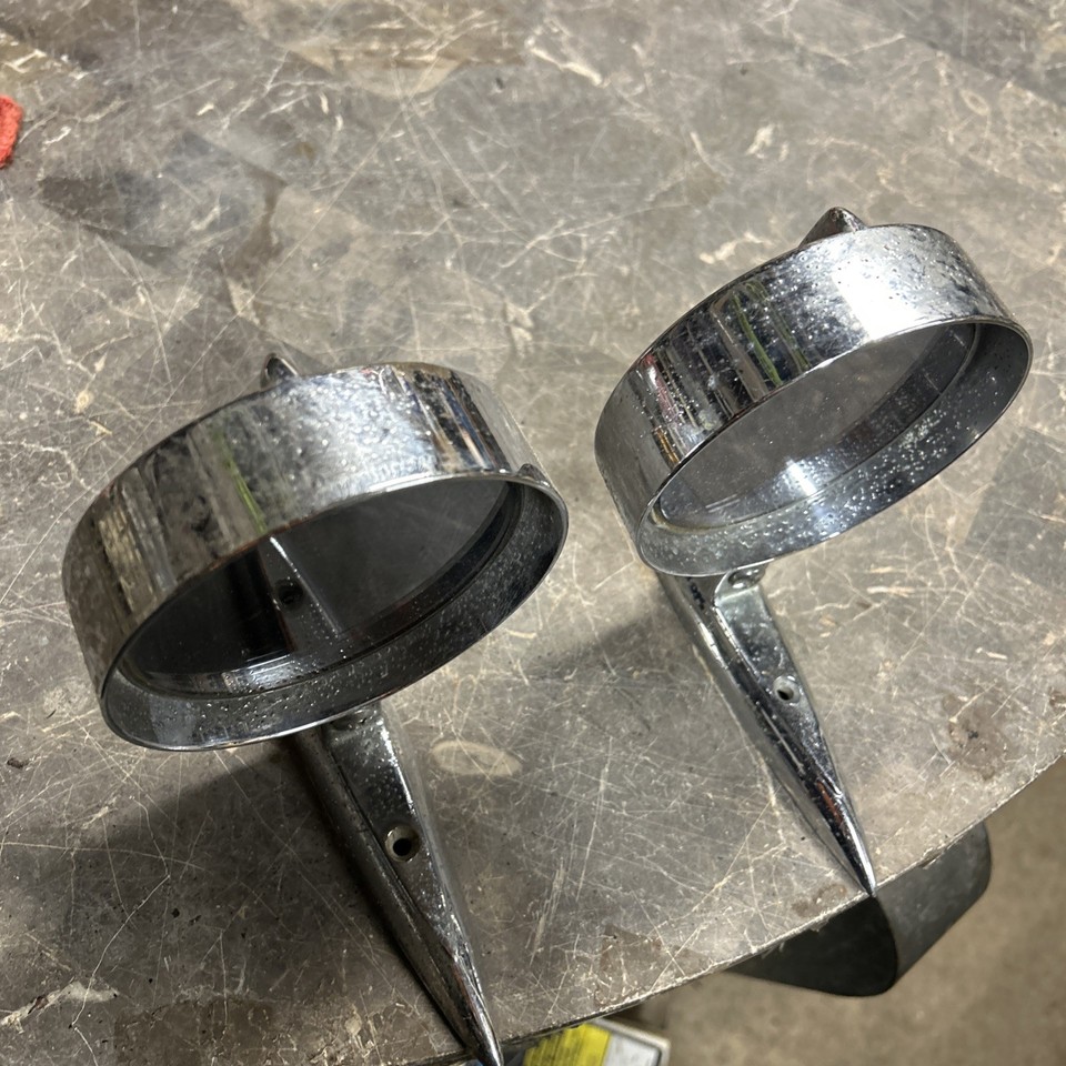 Pair Yankee Metal Products Tri Bar Side Mirror 40100 Hot Rat Rod | eBay