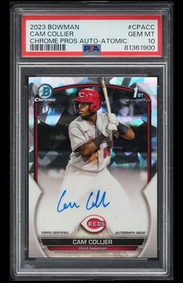 2023 Bowman - PSA 10 Cam Collier Chrome 1st Atomic Auto #CPA-CC 11/100 ...