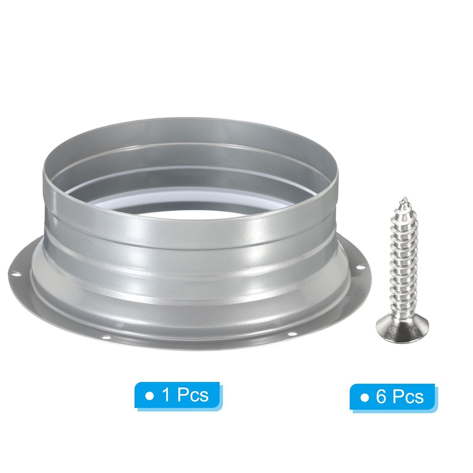 6" Duct Connector Flange Metal Exhaust Inlet Outlet Duct Mounting Plate ...