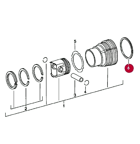Porsche 911 3.0L SC Turbo Cylinder Head To Barrel Seal Ring Gasket ...