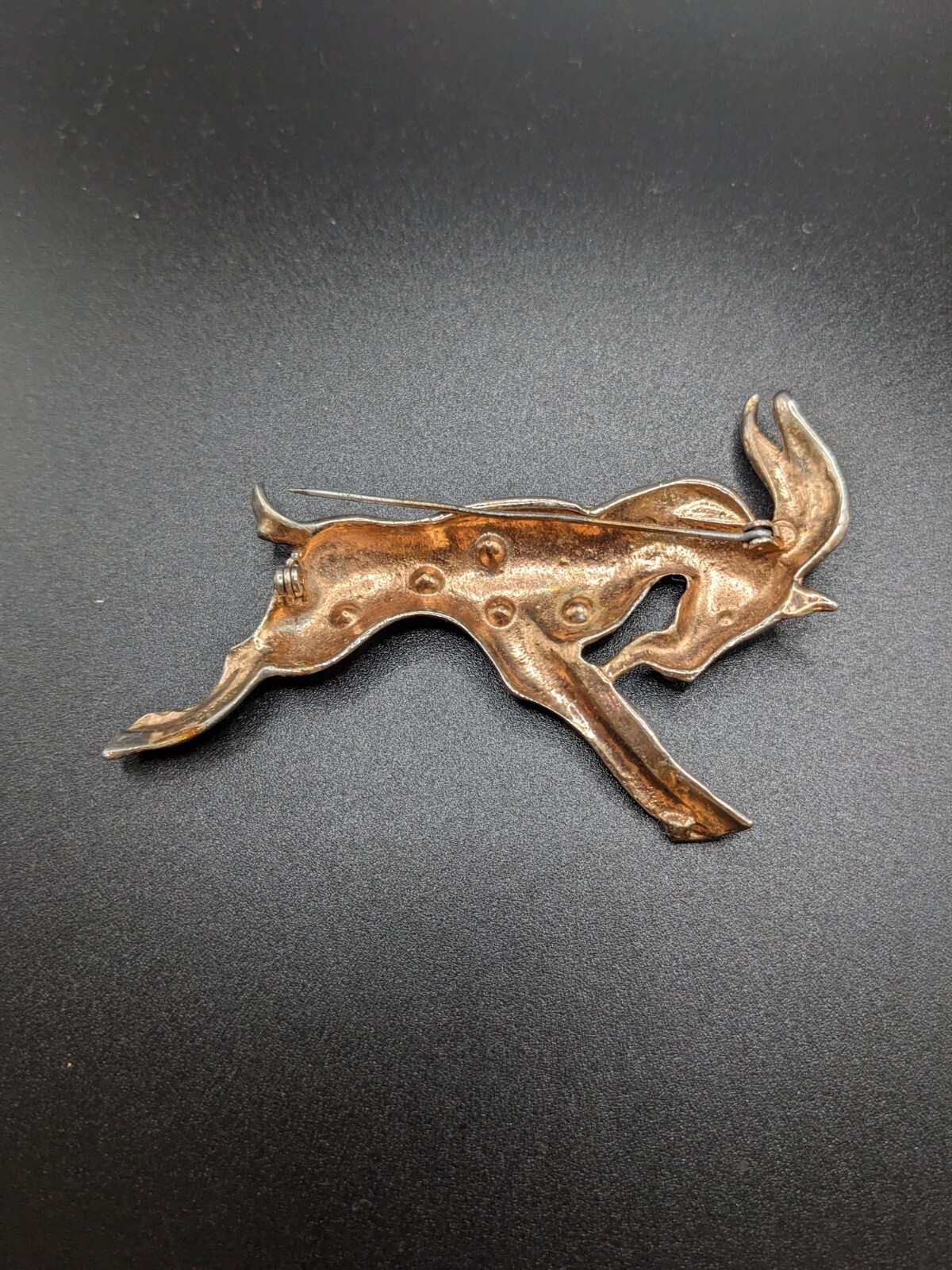 Bucking Goat Ram With Coloured Crystals Brooch Pin 8.5 cm X 5.5 cm ...