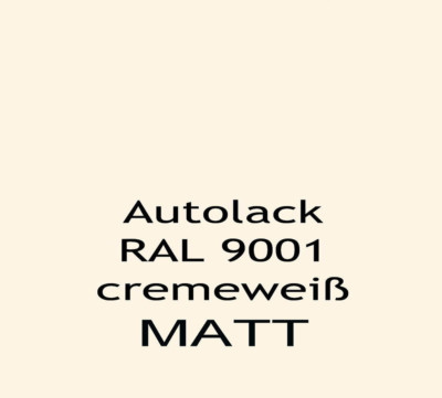 RAL 9001 cremeweiß 2K Acryl Autolack MATT 5,5 Liter-Set Autolack AVO ...