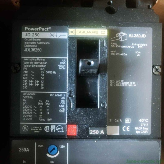 Schneider Electric JDL36250 250A 600V Circuit Breaker for sale online ...