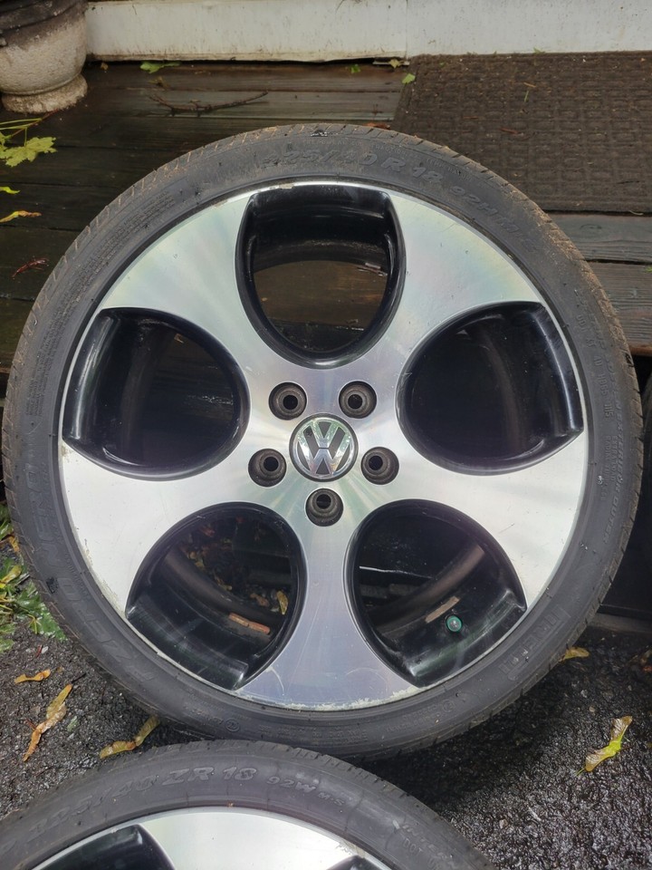 Genuine Set of 4 VW Detroit Aluminum Wheel Rims. Golf GLI GTI Jetta ...
