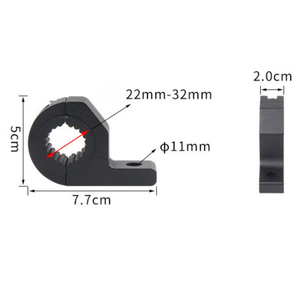 2Pcs/lot Aluminum Motorcycle LED Headlight Clamps Brackets Tube Clamp ...