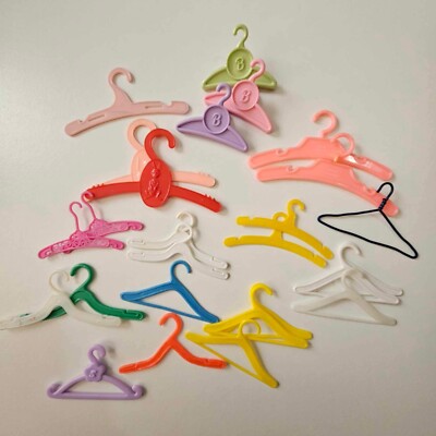 Vintage Barbie Hangers Mixed 60s-90s Lot 25 Pieces Pink Purple Yellow ...