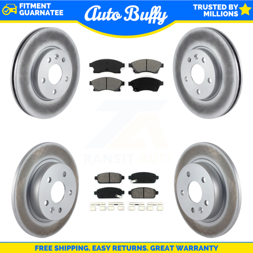 Coat Disc Brake Rotor Semi-Metallic Pad Front Rear Kit For Chevrolet ...