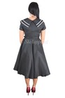 Black Satin Sailor Dress – Retro Nautical Vintage Style Sailor Party ...