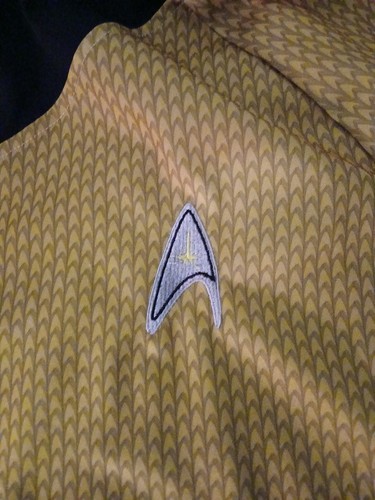 Rubie's Star Trek Capt. Kirk Long Sleeve Shirt Gold w/ Black Neck Trim ...