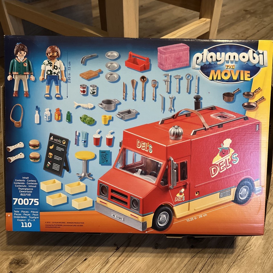 PLAYMOBIL the Movie Del´s Imbisswagen (70075) Foodtruck,Originalkarton ...