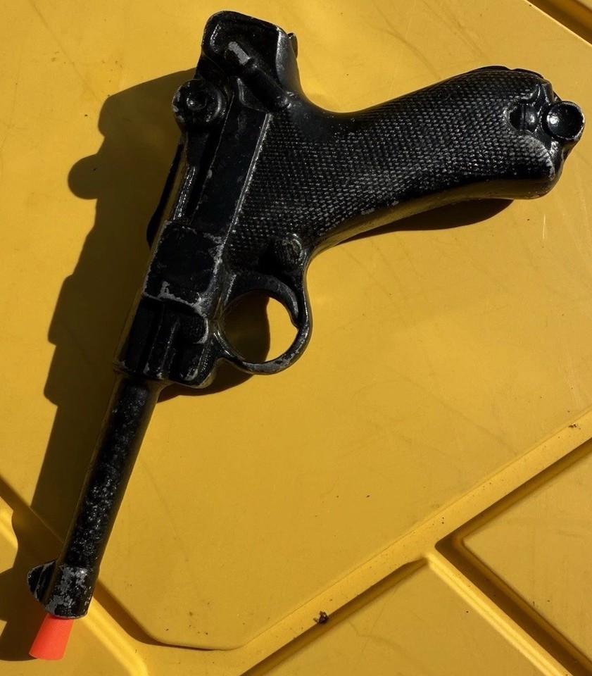 Vtg WW2 Lytle Toy Luger Pistol Dummy Prop Gun Non Firing Cast Aluminum ...